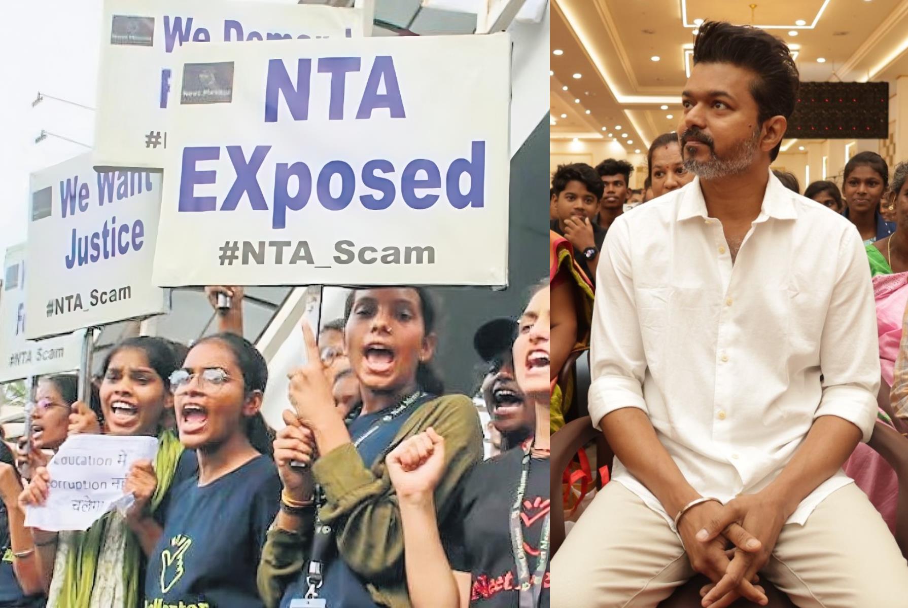 Vijay's NEET statement, reactions & the NTA paper leak case Tamil Movie ...